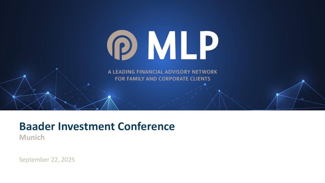 MLP SE (MLPKF) Presents at 14th Baader Investment Conference 2025 ...