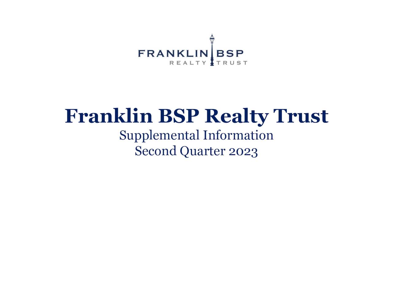Franklin BSP Realty Trust, Inc. 2023 Q2 - Results - Earnings Call ...