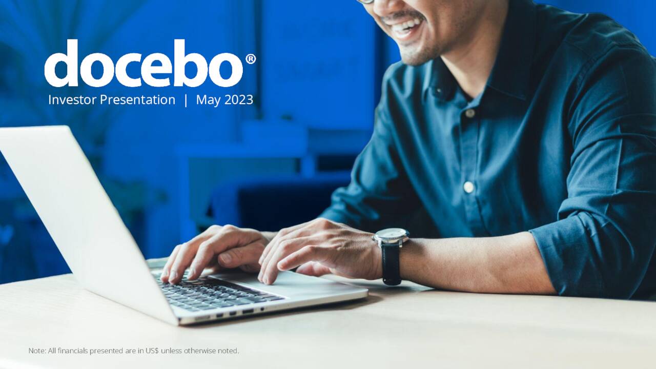 Docebo Inc. 2023 Q1 - Results - Earnings Call Presentation (NASDAQ:DCBO ...