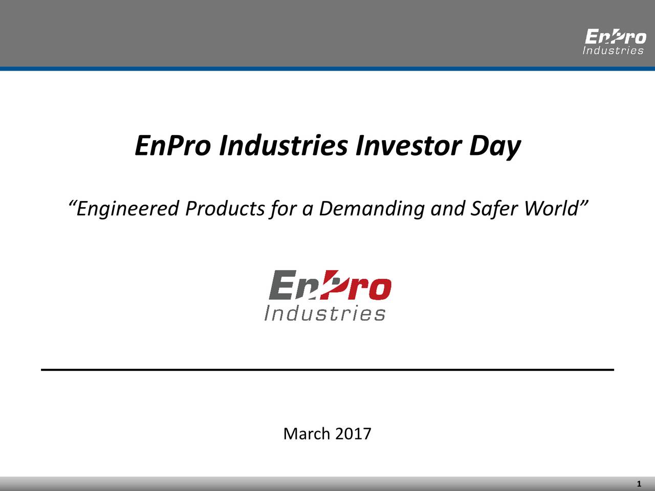 EnPro Industries (NPO) Investor Presentation - Slideshow (NYSE:NPO ...