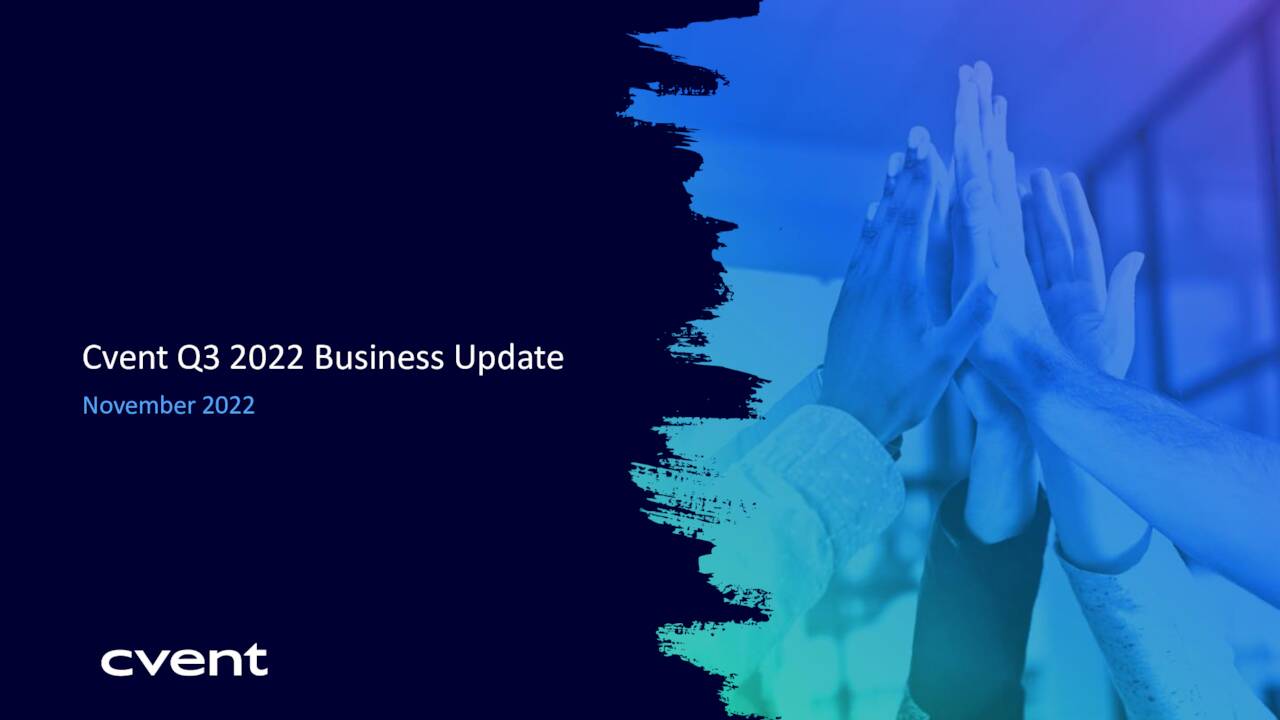 Cvent Holding Corp. 2022 Q3 - Results - Earnings Call Presentation (NYSE:BX) | Seeking Alpha