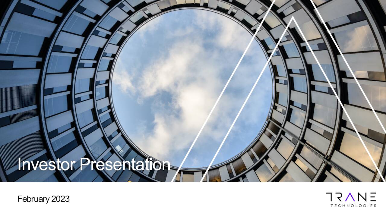 Trane Technologies (TT) Investor Presentation - Slideshow (NYSE:TT ...
