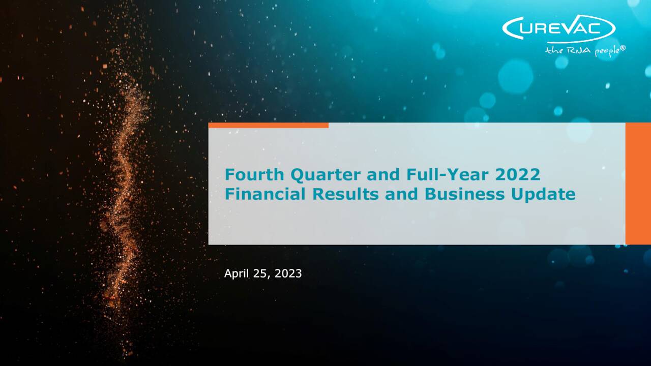 CureVac N.V. 2022 Q4 - Results - Earnings Call Presentation (NASDAQ:CVAC) | Seeking Alpha