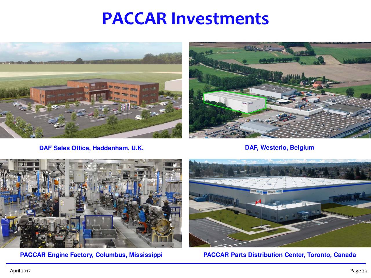 PACCAR Inc. 2017 Q1 - Results - Earnings Call Slides (NASDAQ:PCAR ...