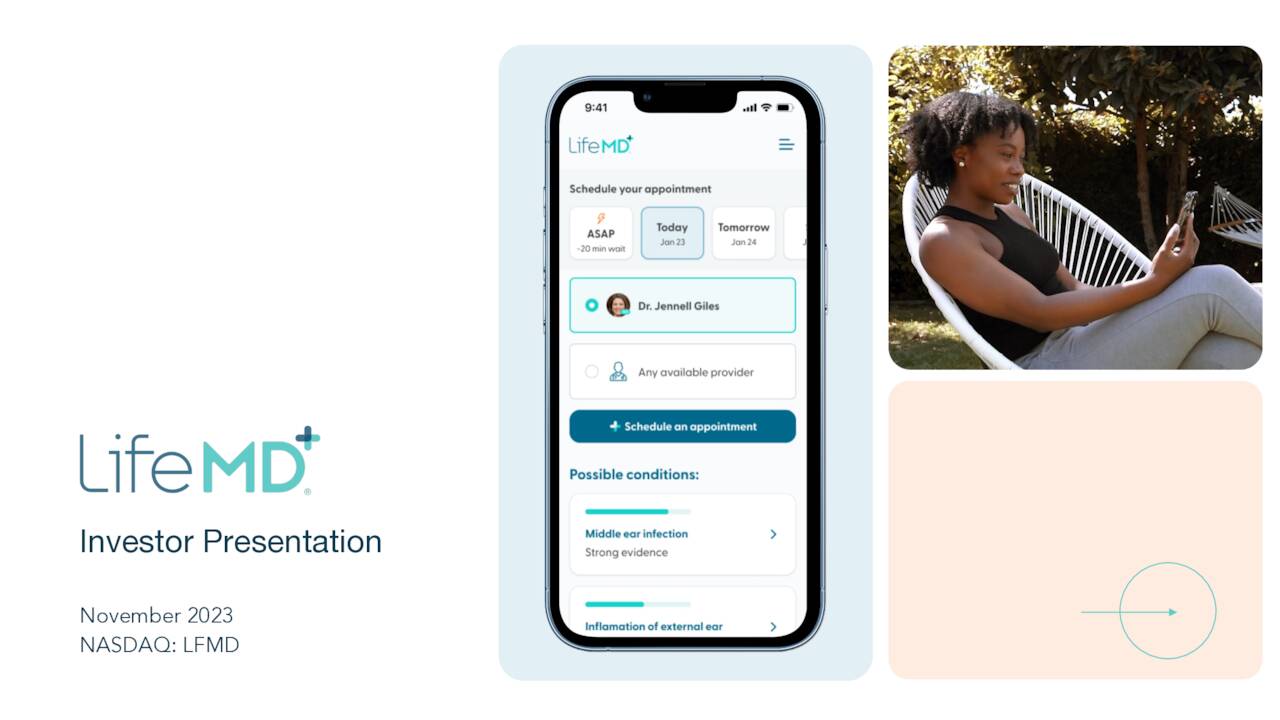 LifeMD, Inc. 2023 Q3 - Results - Earnings Call Presentation (NASDAQ:LFMD) | Seeking Alpha