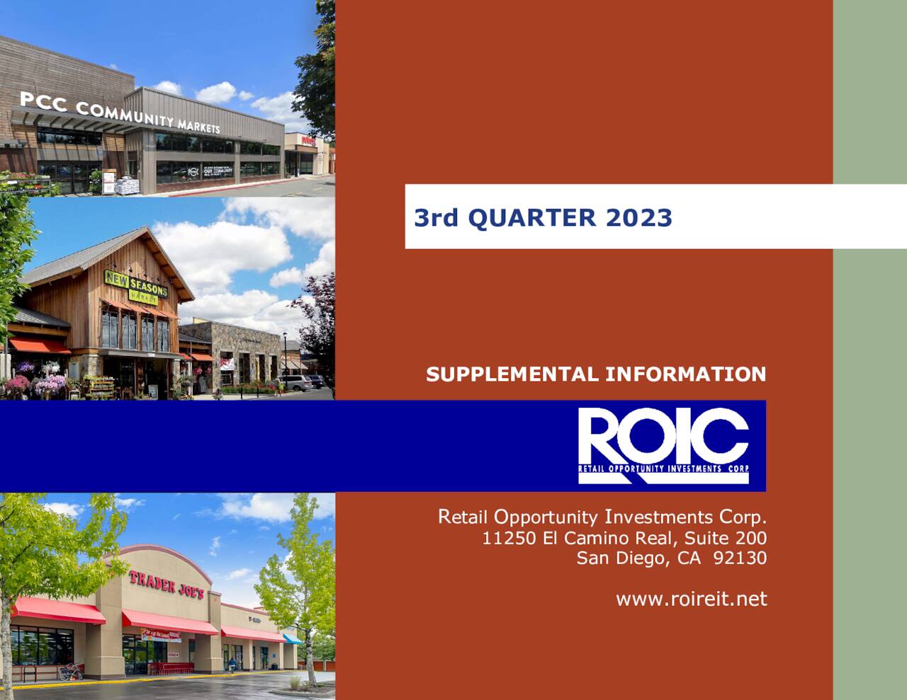 Retail Opportunity Investments Corp. 2023 Q3 - Results - Earnings Call ...