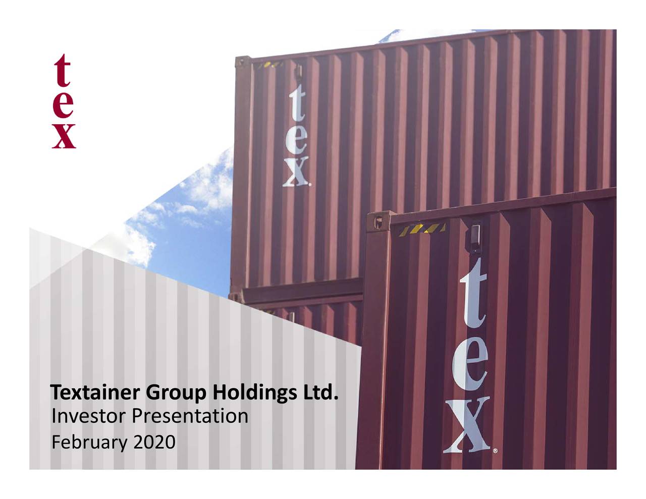 Textainer Group Holdings Limited 2019 Q4 - Results - Earnings Call ...