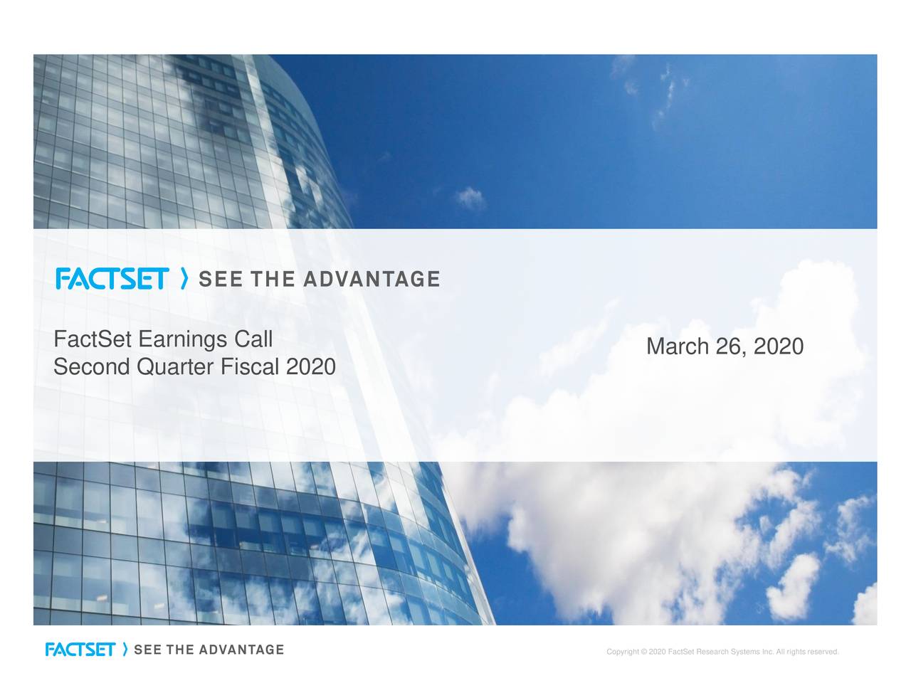 FactSet Research Systems Inc. 2020 Q2 - Results - Earnings Call ...