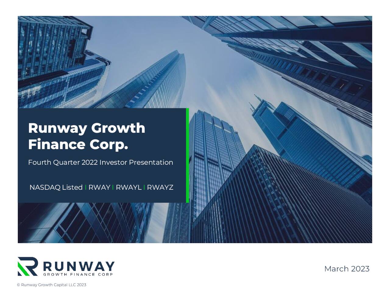 Runway Growth Finance Corp. 2022 Q4 - Results - Earnings Call ...