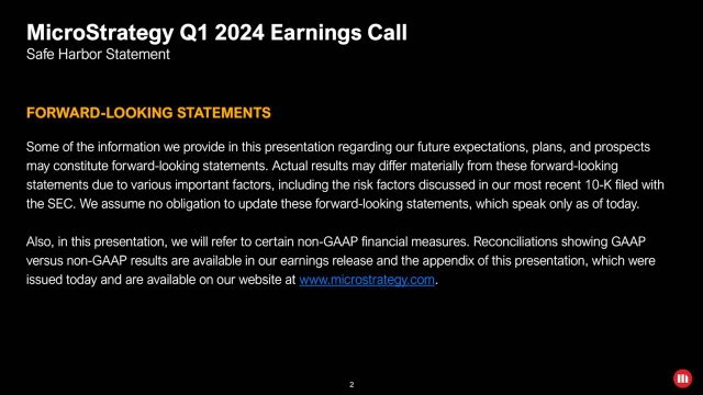 MicroStrategy Incorporated 2024 Q1 - Results - Earnings Call Presentation (NASDAQ:MSTR) 2024-04 ...