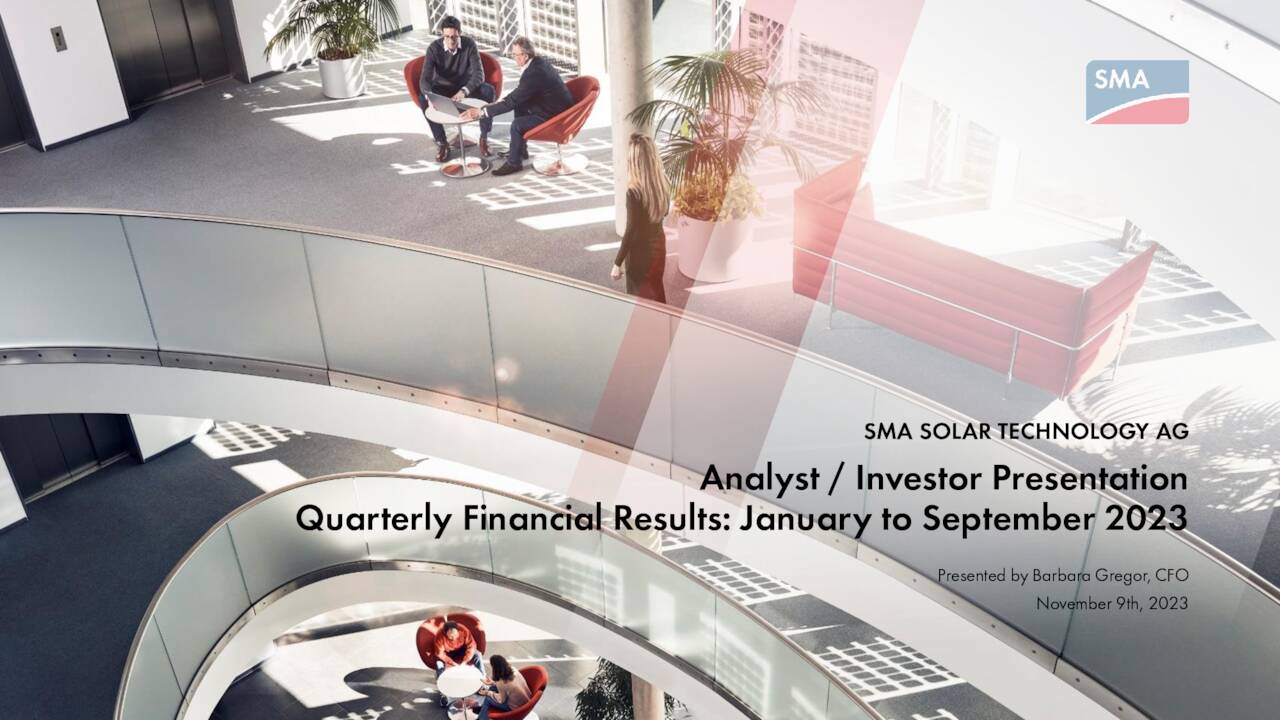 SMA Solar Technology AG 2023 Q3 - Results - Earnings Call Presentation ...