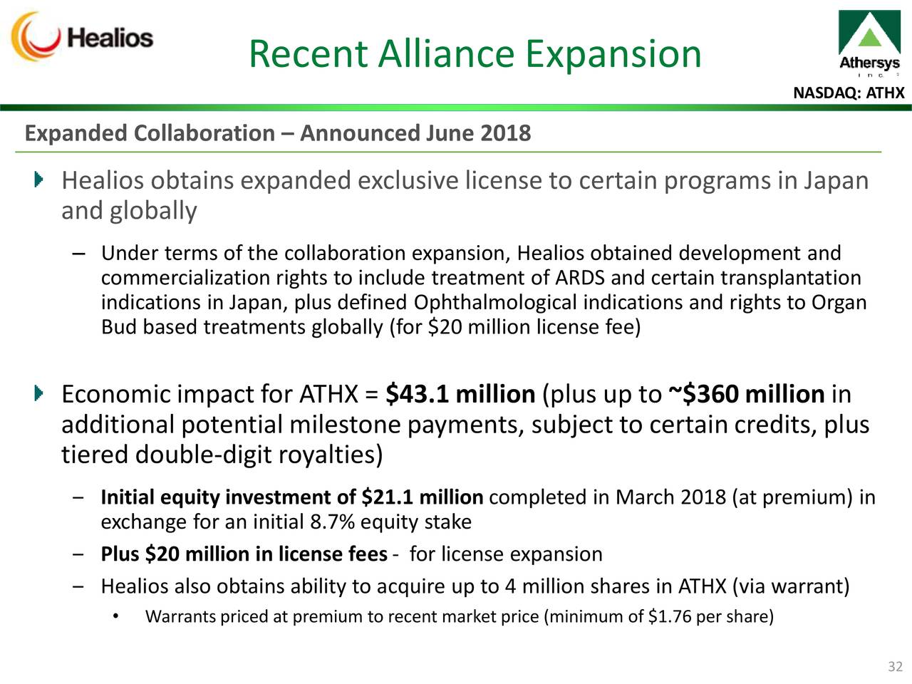 Athersys (ATHX) Investor Presentation - Slideshow (NASDAQ:ATHX ...