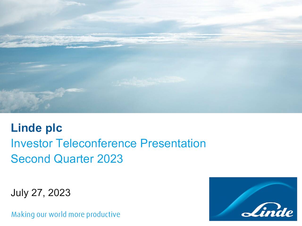 Linde plc 2023 Q2 - Results - Earnings Call Presentation (NASDAQ:LIN ...