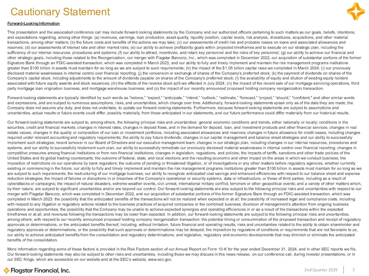 Flagstar Financial, Inc. 2025 Q2 - Results - Earnings Call Presentation ...