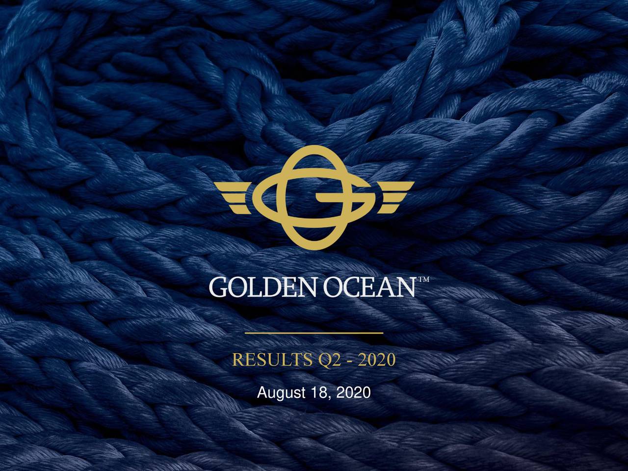 Golden Ocean Group Limited 2020 Q2 - Results - Earnings Call ...