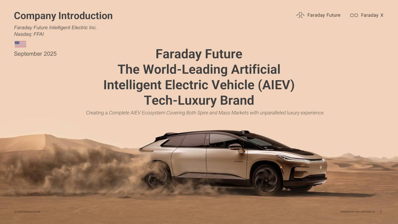 Faraday Future Intelligent Electric Inc. (FFAI) Presents at Sidoti ...