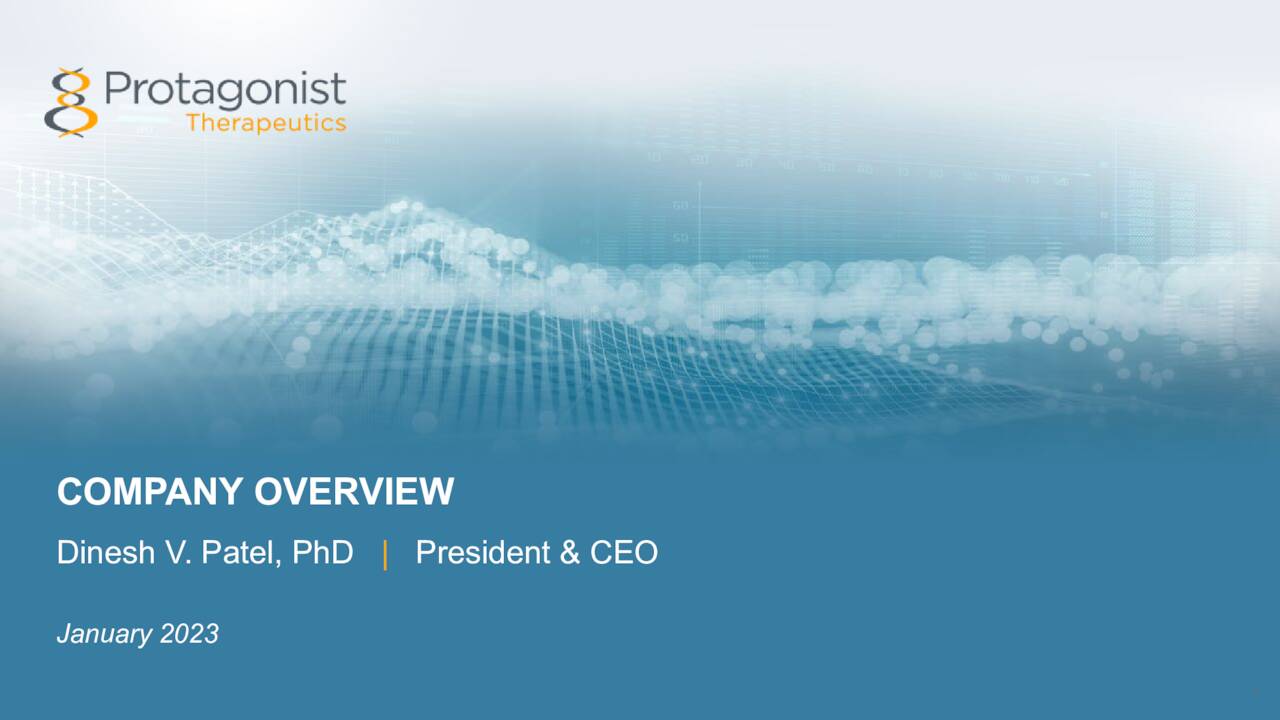 Protagonist Therapeutics (PTGX) Investor Presentation - Slideshow ...