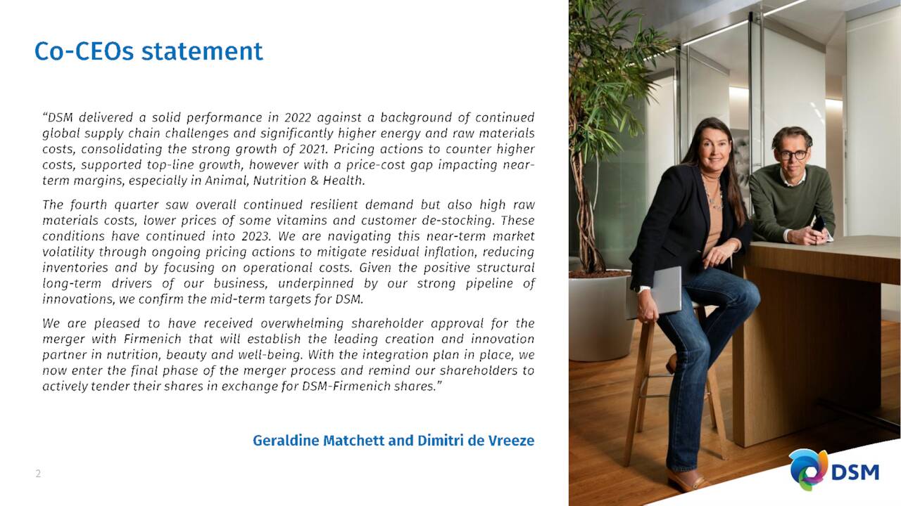Koninklijke DSM N.V. 2022 Q4 - Results - Earnings Call Presentation ...