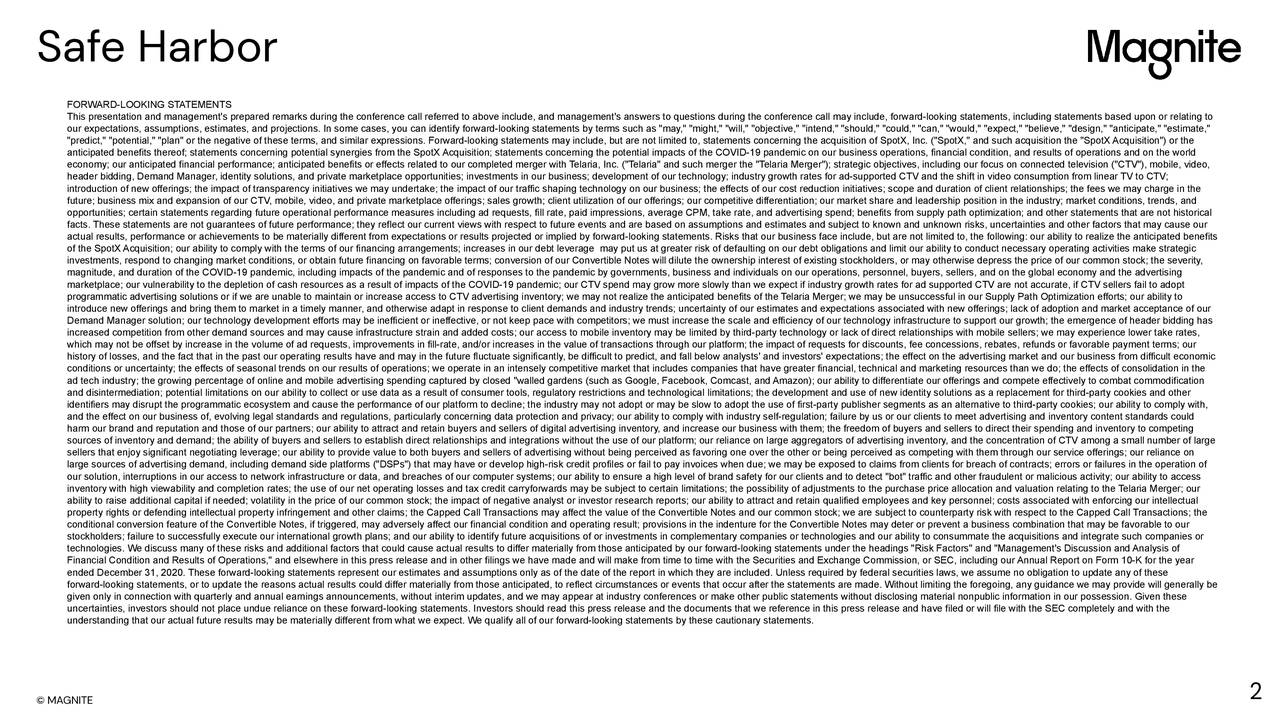 Magnite, Inc. 2021 Q1 - Results - Earnings Call Presentation (NASDAQ:MGNI) | Seeking Alpha