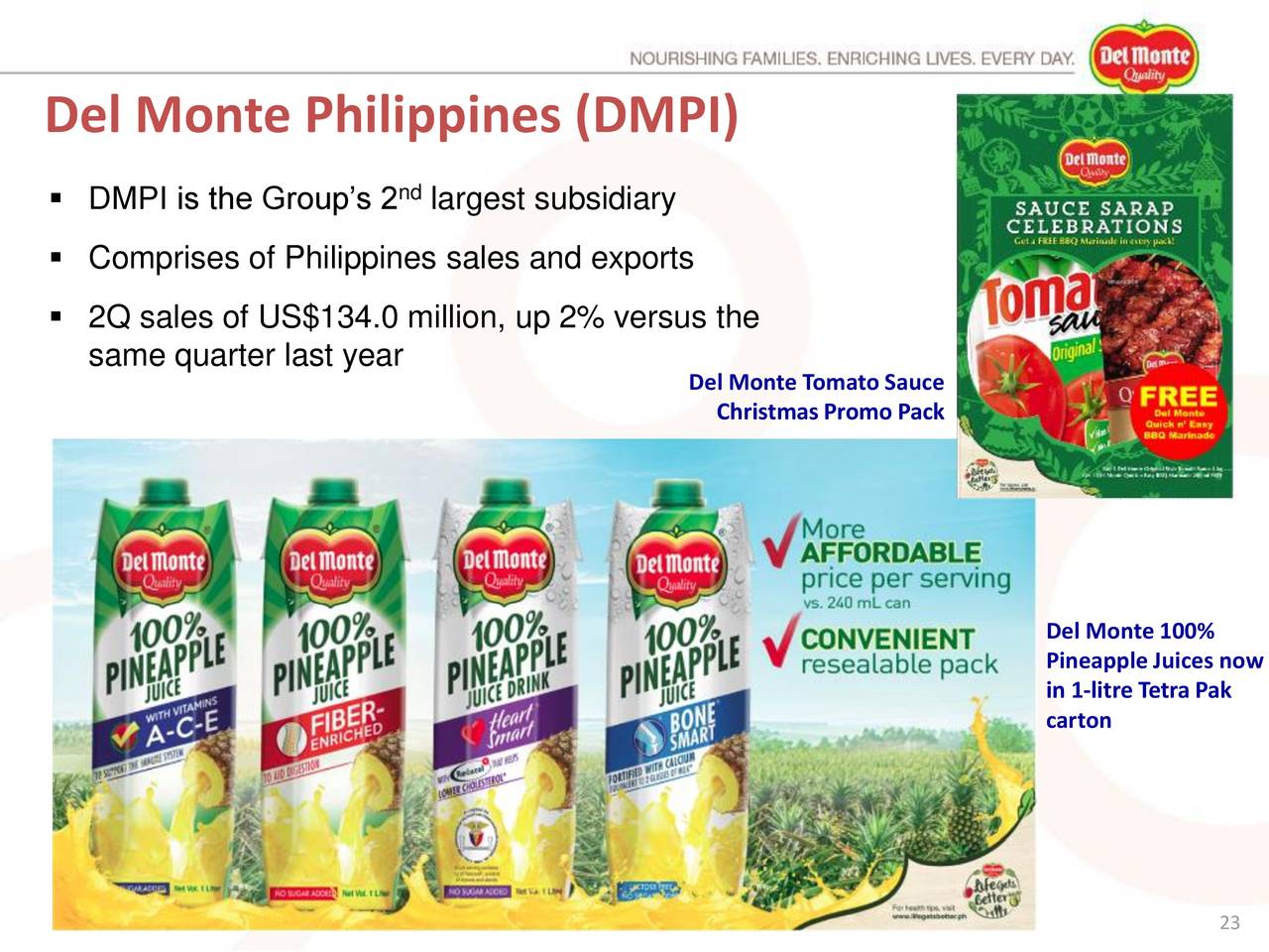 Del Monte Pacific Ltd. 2018 Q2 - Results - Earnings Call Slides ...