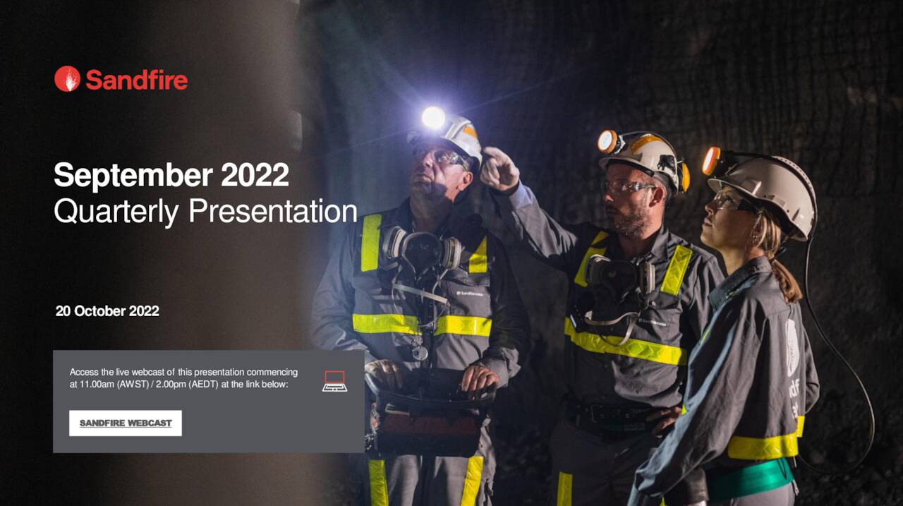 Sandfire Resources Limited 2023 Q1 - Results - Earnings Call ...