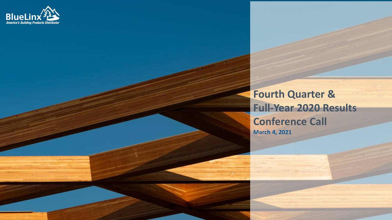 BlueLinx Holdings Inc. 2020 Q4 - Results - Earnings Call Presentation ...