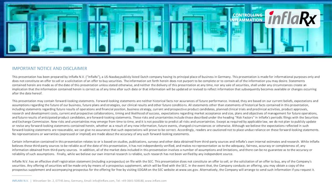 Inflarx (IFRX) Investor Presentation - Slideshow (NASDAQ:IFRX ...