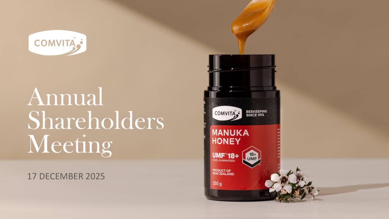 Comvita Limited (CVNZF) Shareholder/Analyst Call - Slideshow (OTCMKTS ...