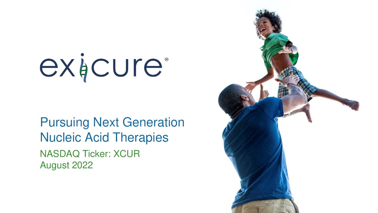 Exicure (XCUR) Investor Presentation - Slideshow (NASDAQ:XCUR ...