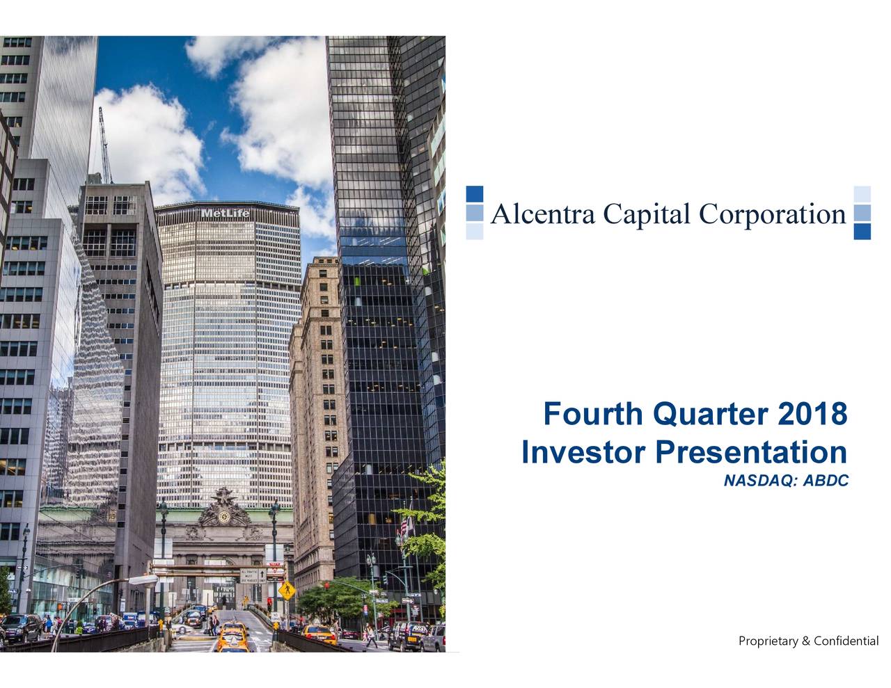 Alcentra Capital Corporation 2018 Q4 - Results - Earnings Call Slides ...