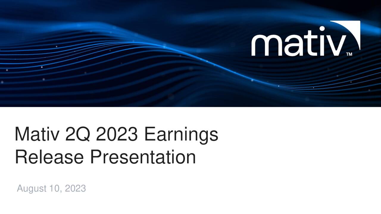 Mativ Holdings, Inc. 2023 Q2 - Results - Earnings Call Presentation ...