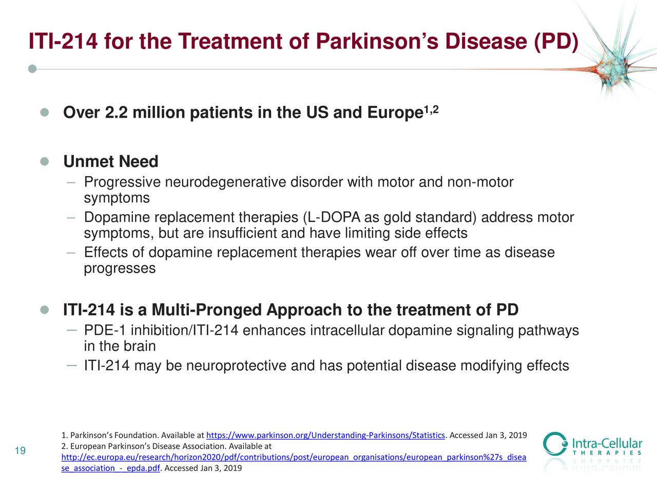 Intra-Cellular Therapies (ITCI) Investor Presentation - Slideshow (NASDAQ:ITCI) | Seeking Alpha