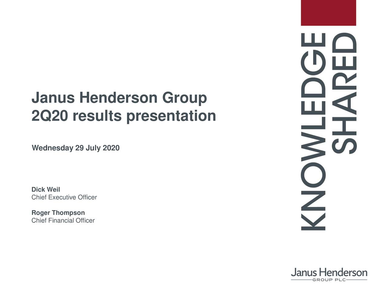 Janus Henderson Group plc 2020 Q2 - Results - Earnings Call Presentation (NYSE:JHG) | Seeking Alpha