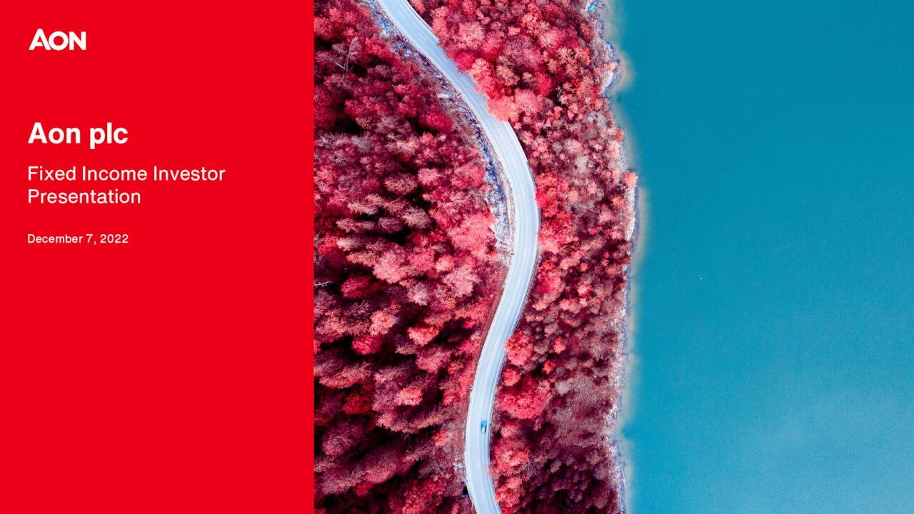 Aon (AON) Investor Presentation - Slideshow (NYSE:AON) | Seeking Alpha
