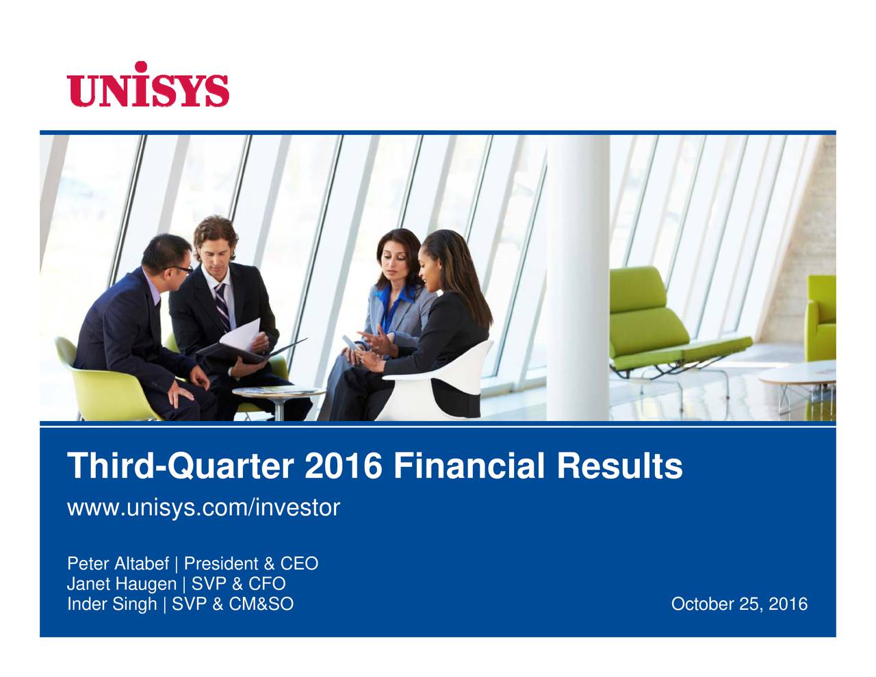 Unisys Corporation 2016 Q3 - Results - Earnings Call Slides (NYSE:UIS ...