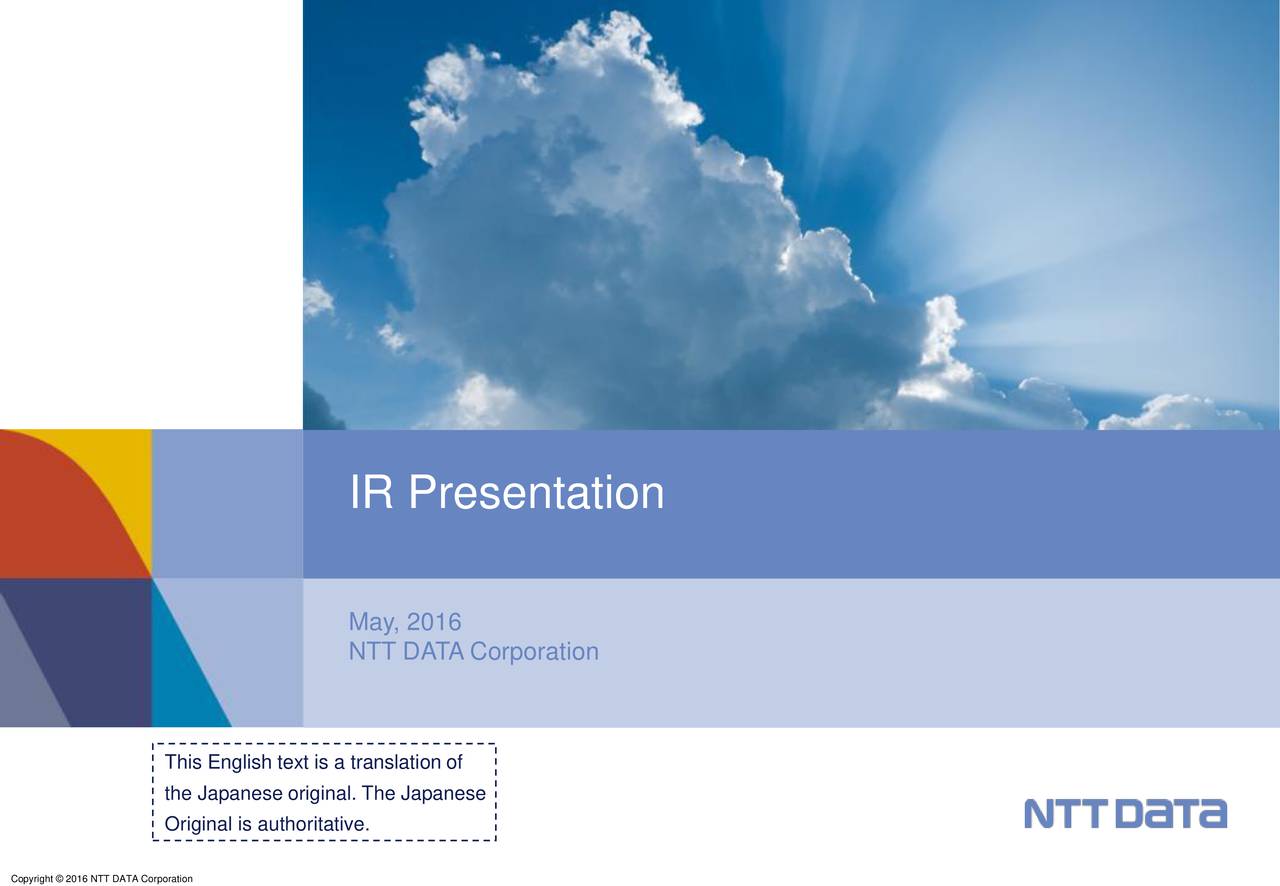 Ntt Data Corp., Ltd. ADR 2016 Q4 - Results - Earnings Call Slides ...