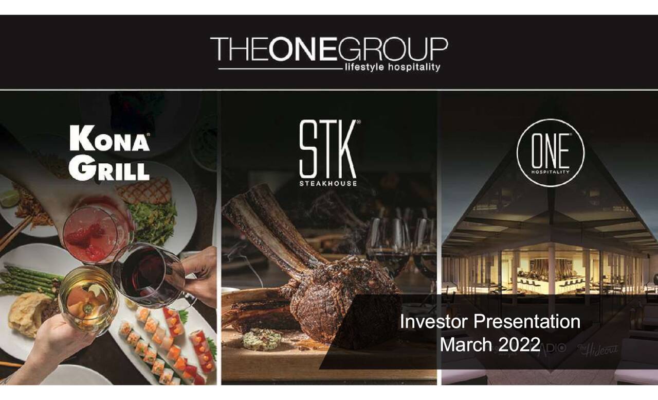 The ONE Group Hospitality, Inc. 2021 Q4 - Results - Earnings Call ...