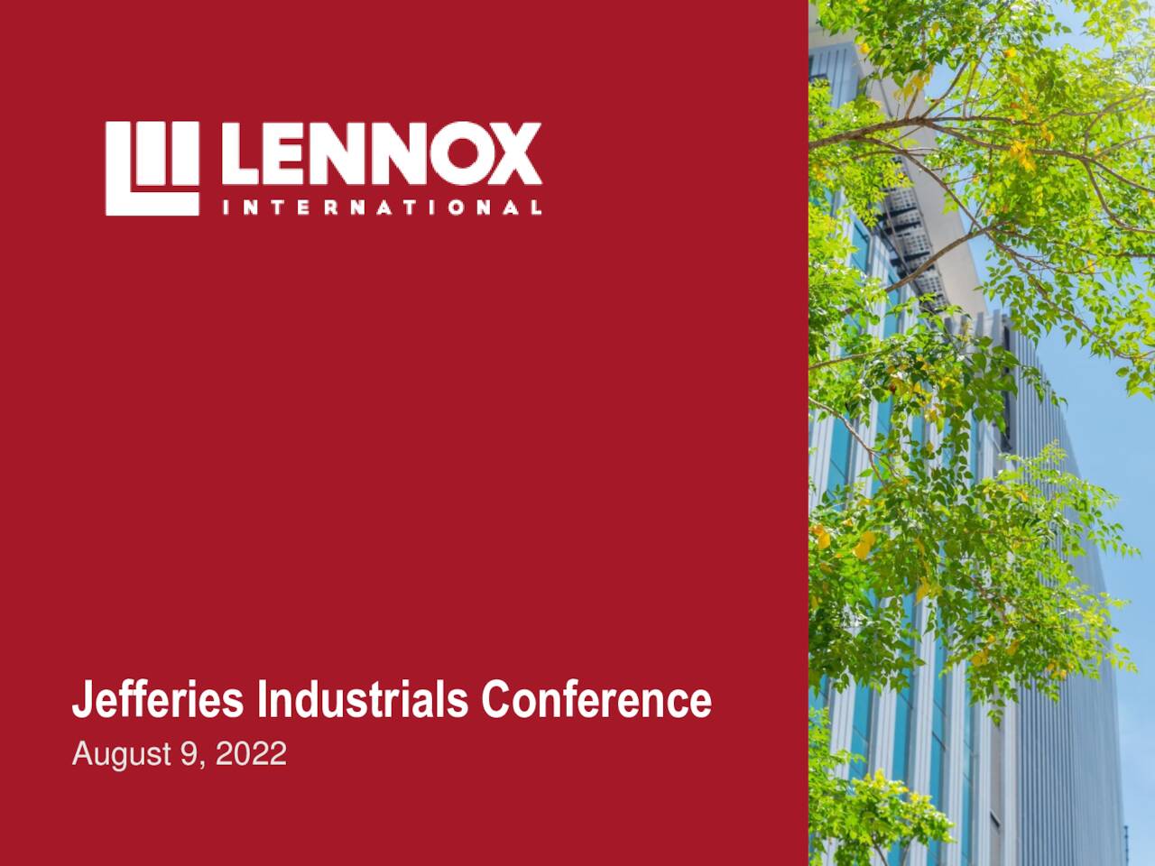 Lennox International (LII) Investor Presentation - Slideshow (NYSE:LII ...