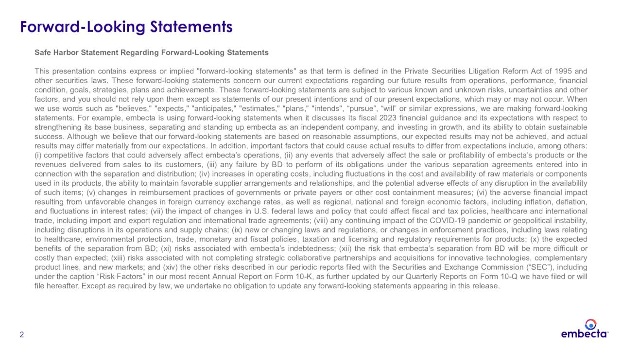 Embecta Corp. 2023 Q1 - Results - Earnings Call Presentation (NASDAQ ...