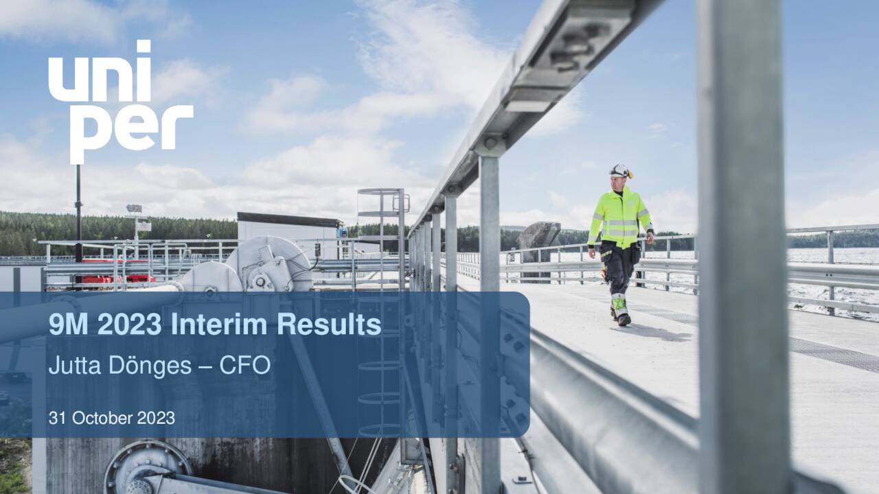 Uniper SE 2023 Q3 - Results - Earnings Call Presentation (OTCMKTS:UNPRF ...