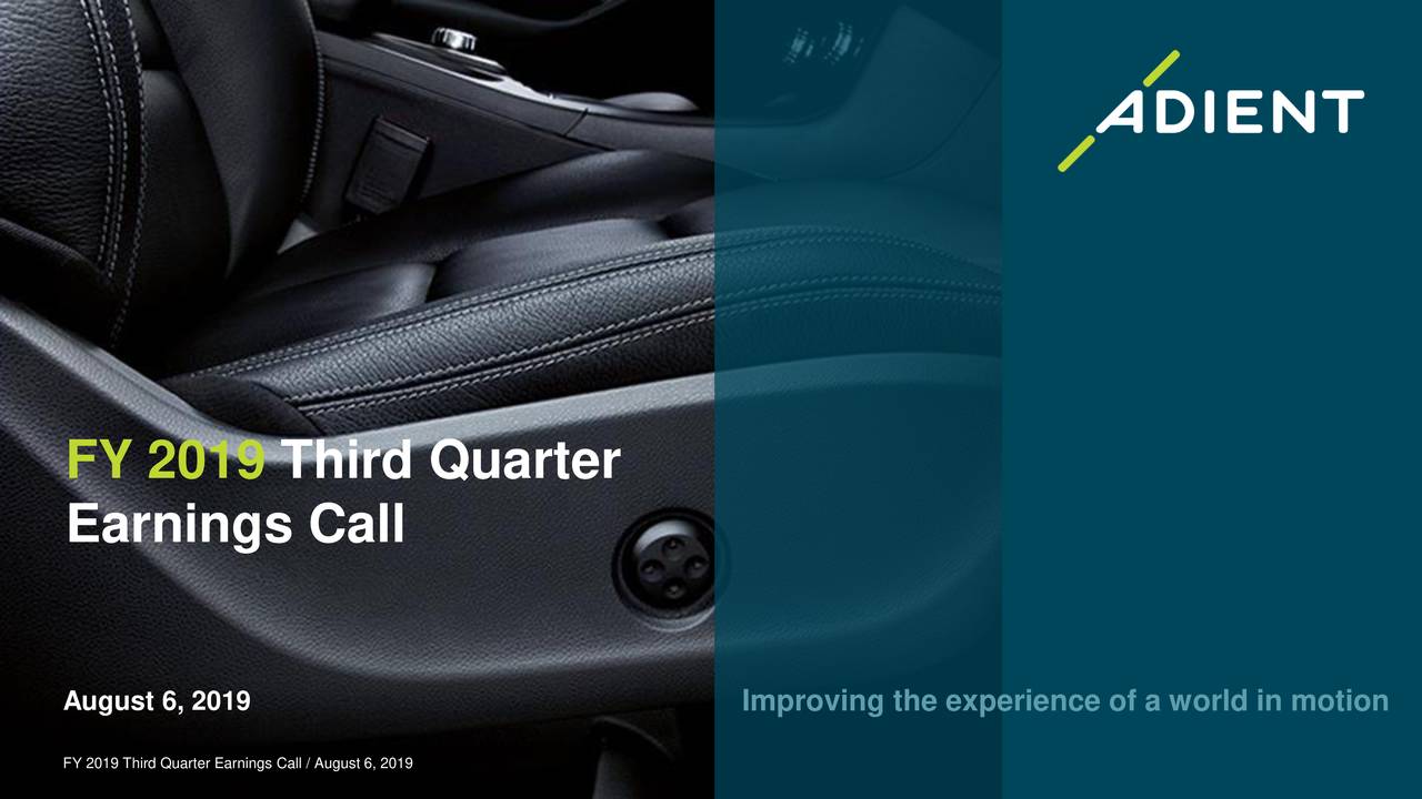 Adient plc 2019 Q3 - Results - Earnings Call Slides (NYSE:ADNT ...