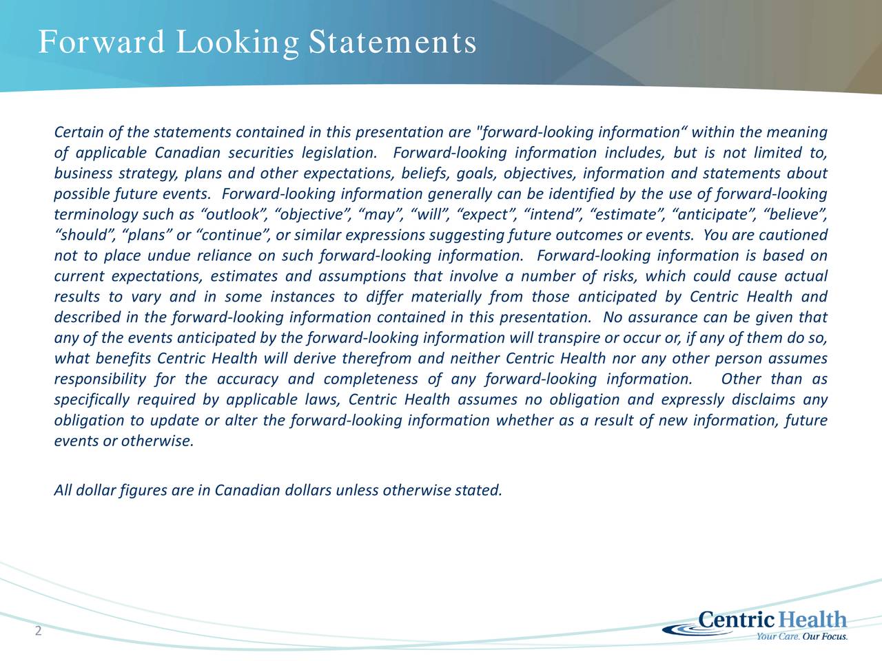 Centric Health Corp. 2017 Q3 - Results - Earnings Call Slides (OTCMKTS ...