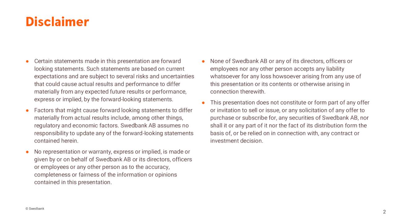 Swedbank AB (publ) 2023 Q1 - Results - Earnings Call Presentation (OTCMKTS:SWDBF) | Seeking Alpha